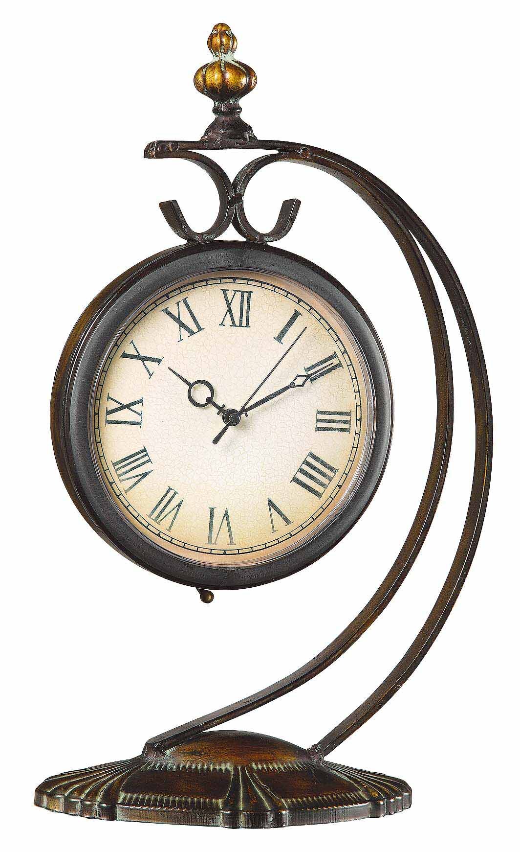 Dexter Clock Metal Antique Bronze Standing Clock 18" Ht. | Antique ...